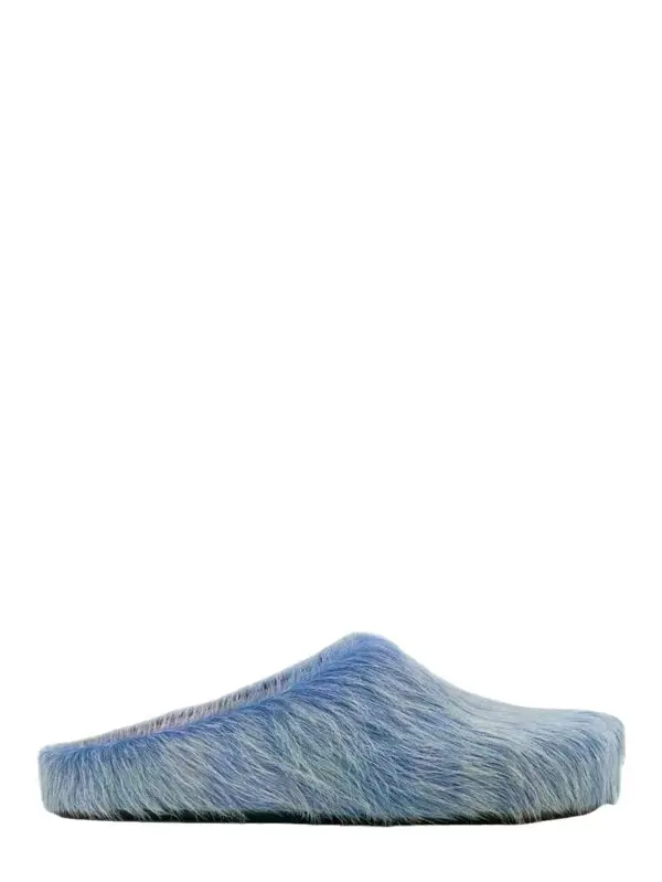 Marni Fussbett Calf-hair Mules - Blue