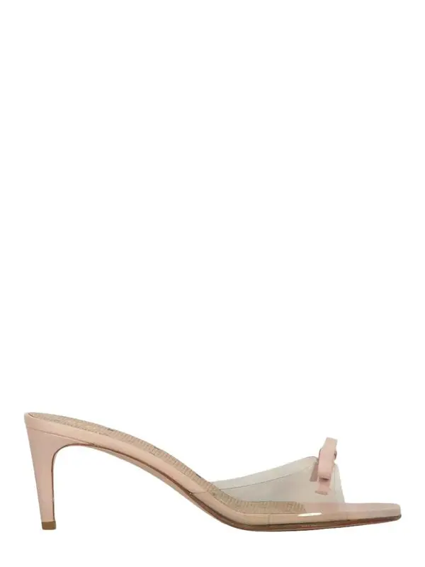Red Valentino Bow Detail Transparent Mules - Pink
