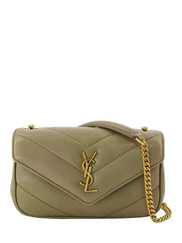 Saint Laurent Loulou Mini Bag In Lambskin - Green