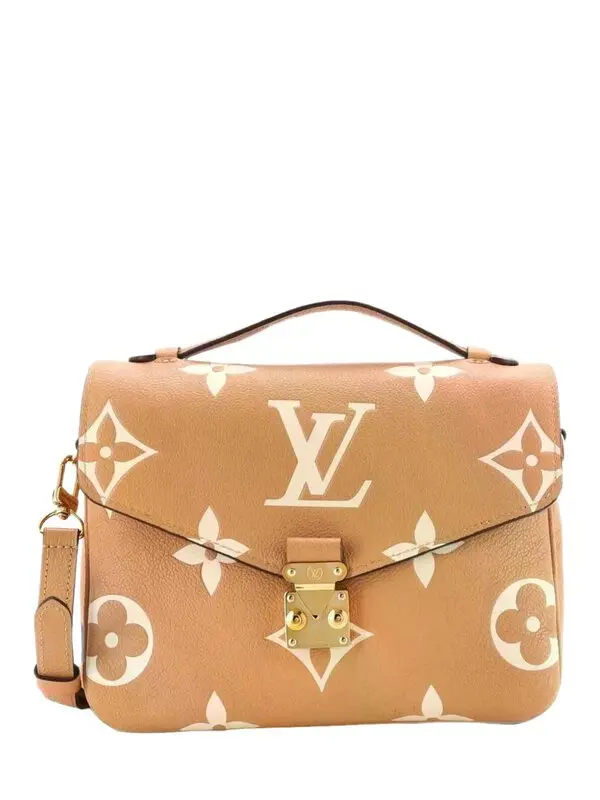 LOUIS VUITTON Pochette Metis Bicolor Monogram Empreinte Giant Crossbody Bag - Brown