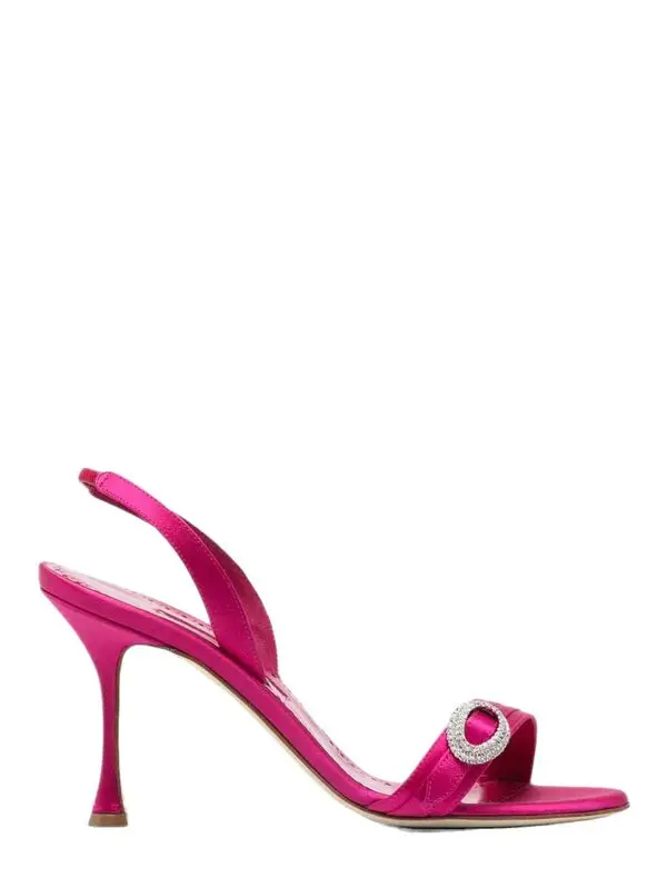 Manolo Blahnik Crystal-embellished Slingback Sandals - Pink