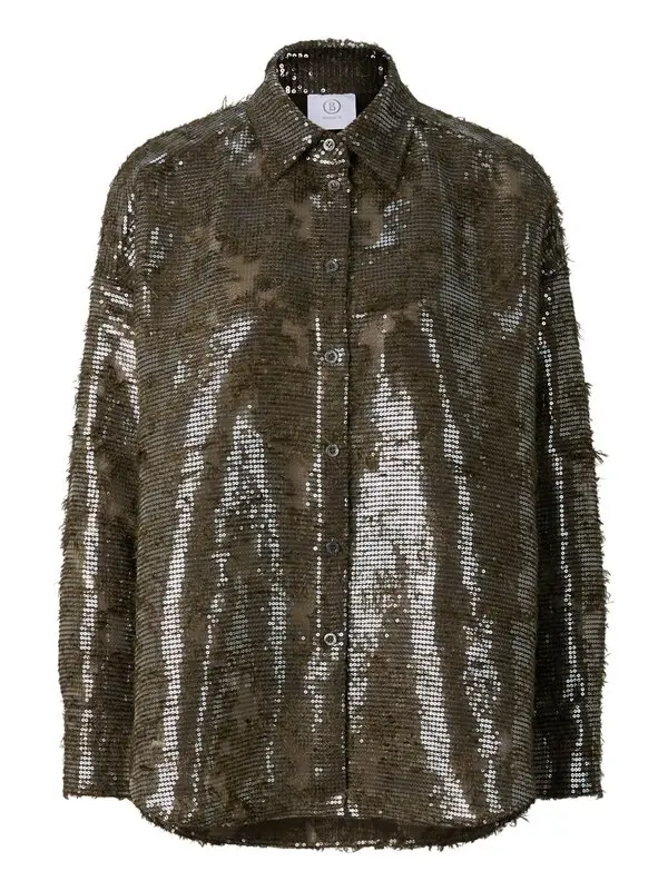 Bogner Florence Sequin Shirt Blouse - Olive