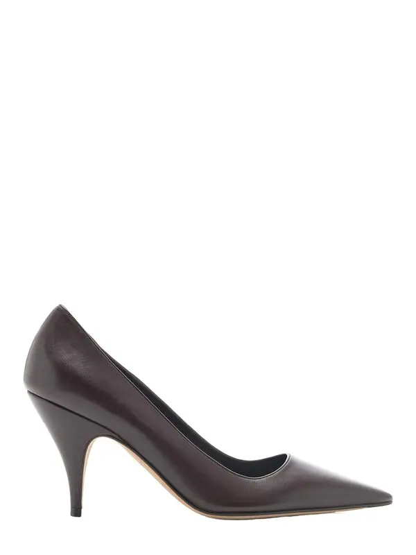 THE ROW Liisa Pointed Toe Mid Heel Pumps - Purple