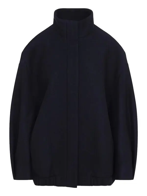 Dries Van Noten Oversized Wool Blend Jacket - Blue