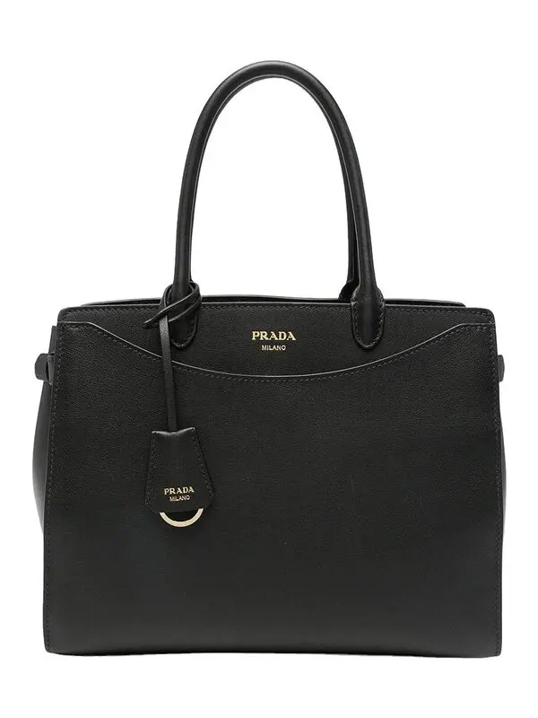 Prada Calf Leather Handbag - Black