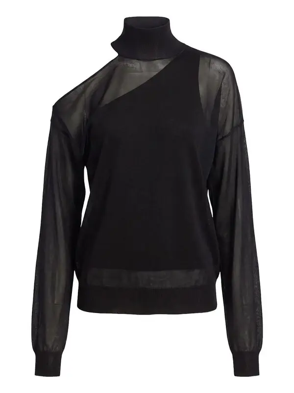 Fendi Silk Organza Top - Black
