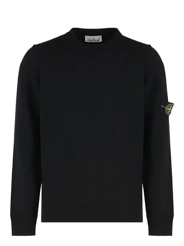 Stone Island Crew Neck Sweater - Black