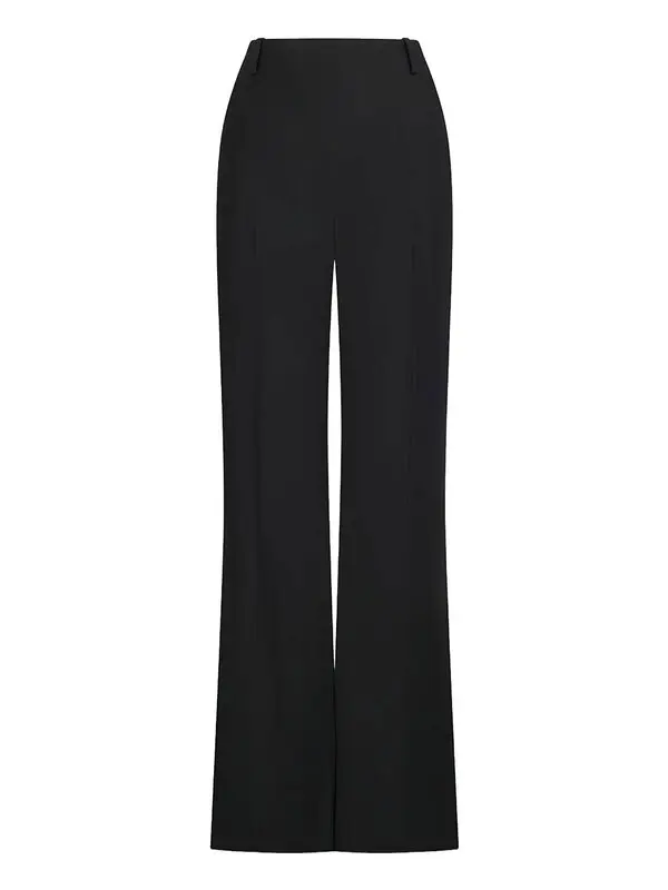 Khaite Grenare Wool Tailored Trousers - Black