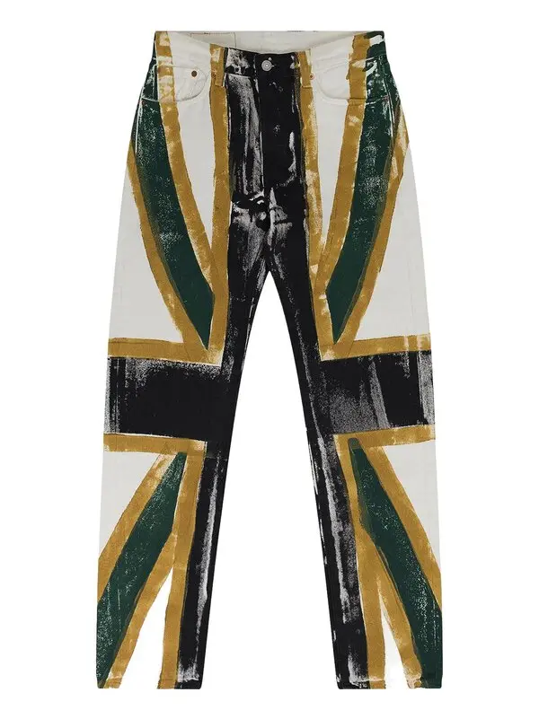 DENIM TEARS Union Jack 501 Jeans - White