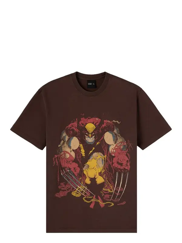 OVO X Marvel Wolverine Masthead Tee - Brown