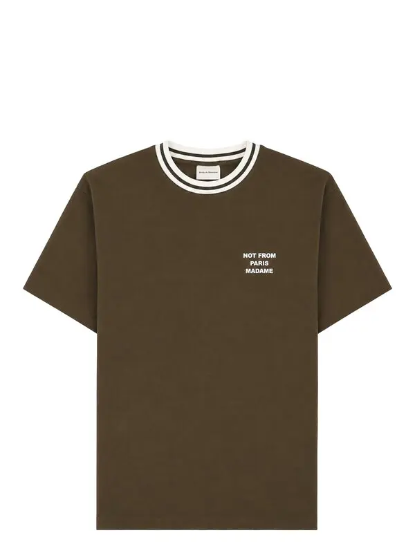 Drole De Monsieur T-shirt "slogan - Brown