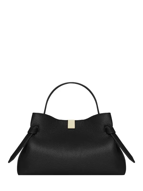 Yuzefi Borsa "gyoza" In Pelle - Black