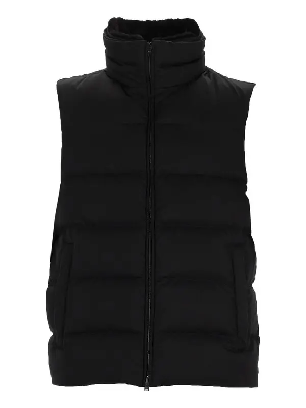 Herno Padded Zip Up Vest - Black