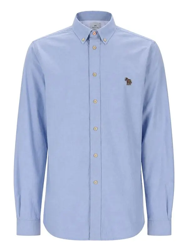 Paul Smith Zebra Patch Oxford Shirt - Blue