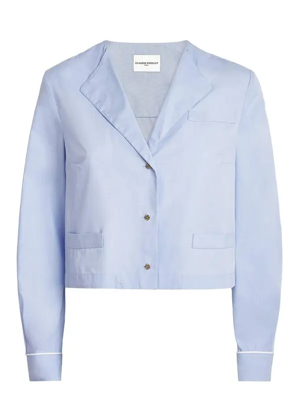 Claudie Pierlot Cotton Poplin Shirt - Blue