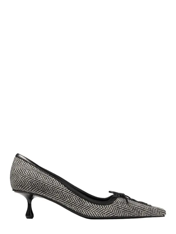 JIMMY CHOO Scarlett 50 Herringbone Pumps - Grey