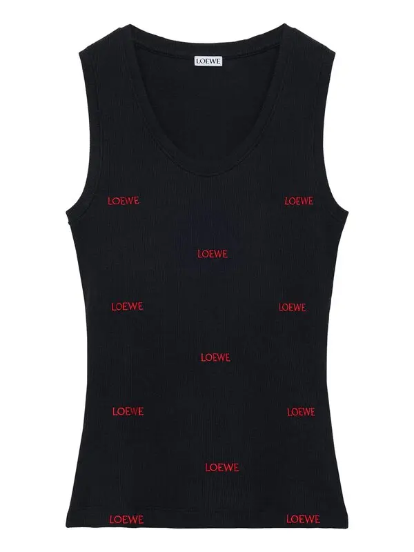 Loewe Embroidered Logo Tank Top - Black