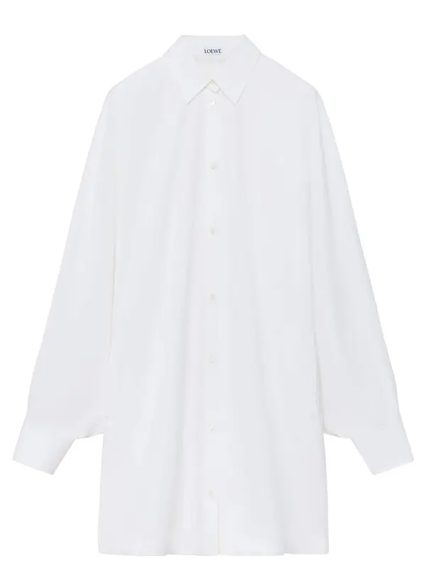Loewe Stretch-cotton Midi Shirt Dress - White
