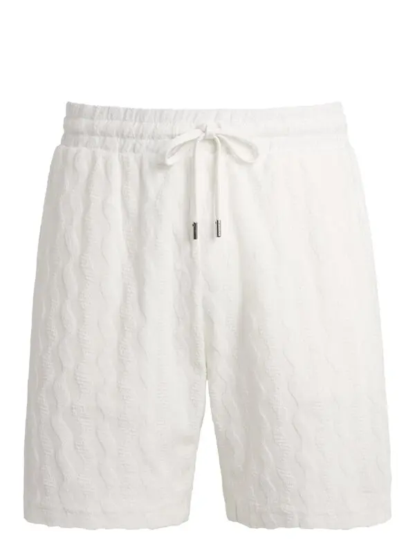 Frescobol Carioca Augusto Jacquard Terry Cotton Shorts - Ivory