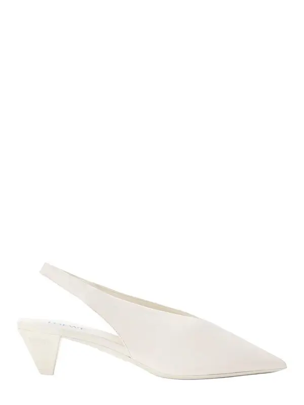Loewe Lambskin Origami Cubic Slingback Pumps 45 - White