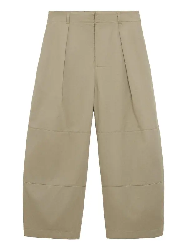 Loewe Cotton Utility Cropped Trousers - Green