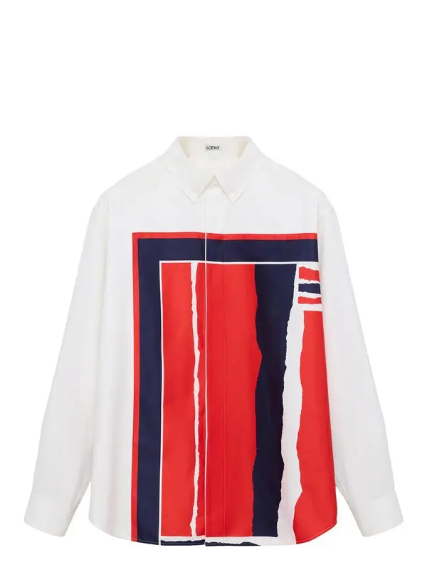 Loewe Geometric Print Shirt - Red
