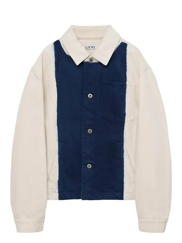 Loewe Two-tone Denim Jacket - White