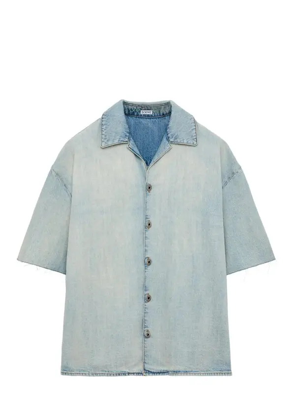 Loewe Denim Anagram Shirt - Blue