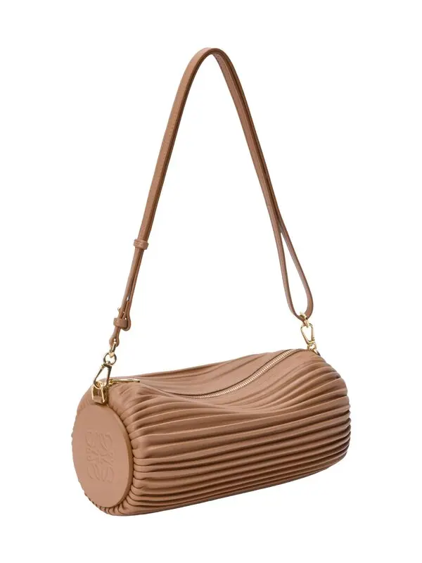 Loewe Lambskin Bracelet Pouch Shoulder Bag - Brown