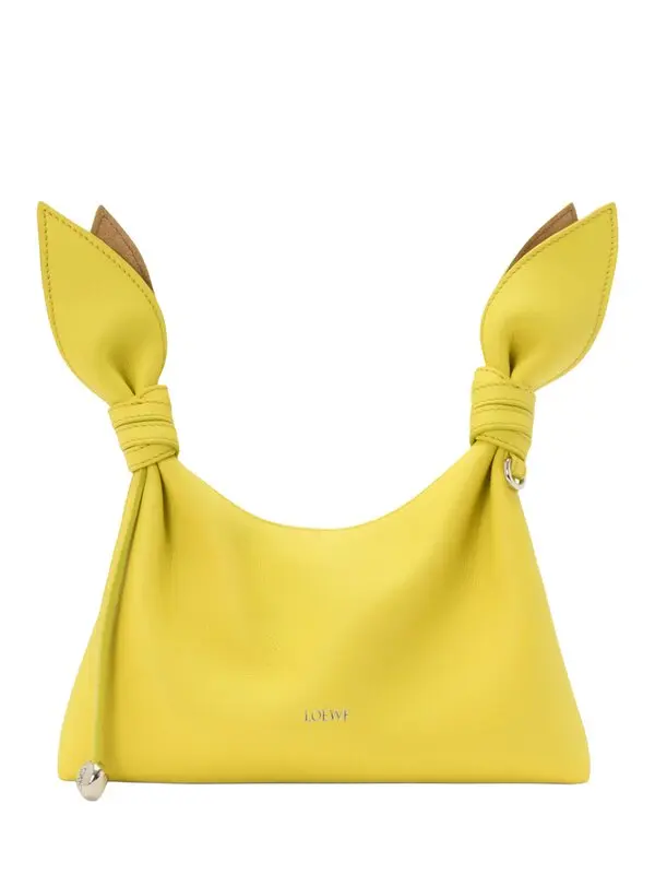 Loewe Mini Leather Scarf Shoulder Bag - Yellow