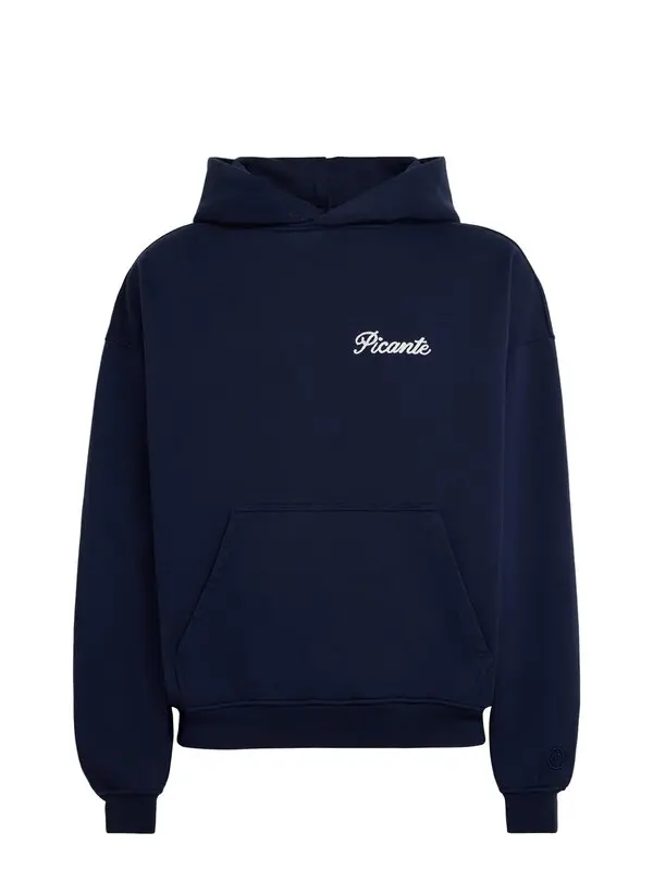PICANTE Organic Cotton Tailor Logo Hoodie - Navy