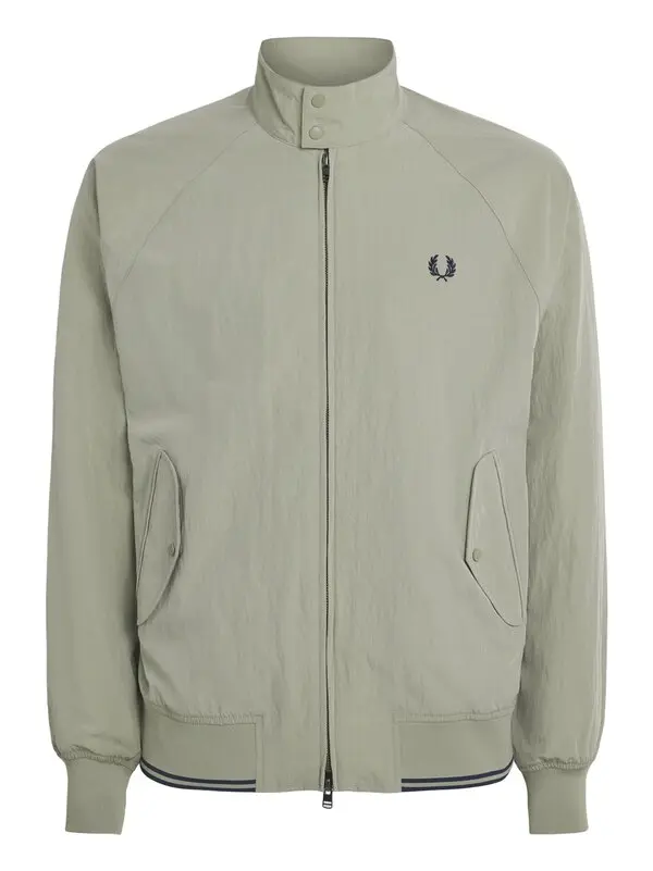 Fred Perry Crinkle Harrington Jacket - Green