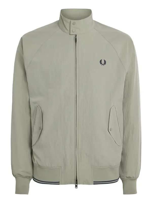 Fred Perry Crinkle Harrington Jacket - Green