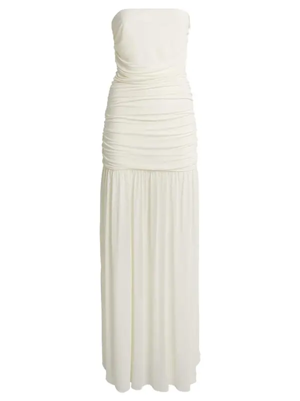 MORE NOIR Crepe Astra Maxi Dress - Ivory