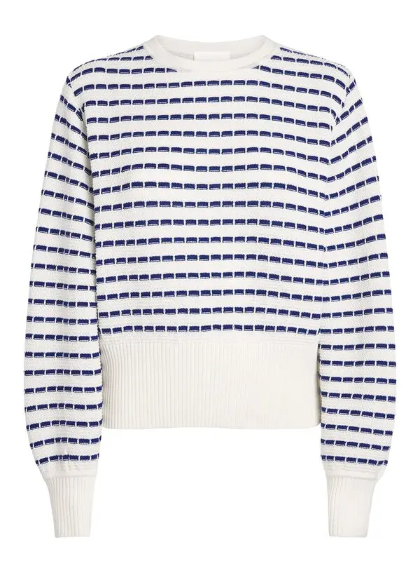 Molli Virgin Wool Stripe Breton Sweater - Blue