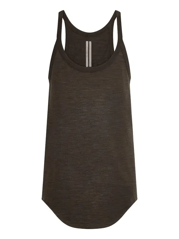 Rick Owens Wool-silk Pony Tank Top - Brown
