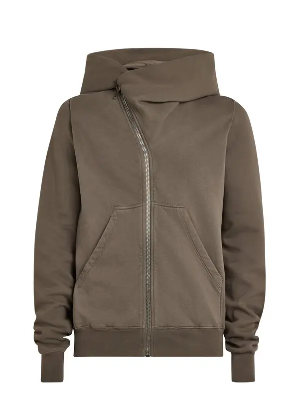 Rick Owens Asymmetric Mountain Hoodie - Black