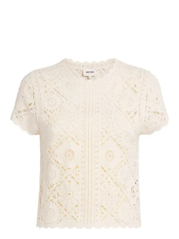 ME+EM Crochet 2-in-1 Baby T-shirt - Ivory