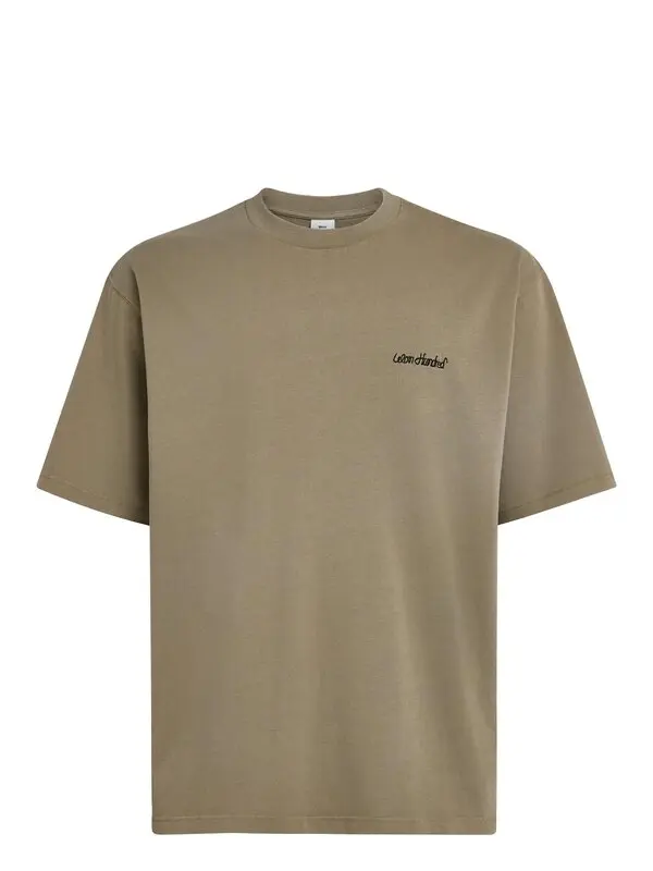 WON HUNDRED Cotton Italic Logo T-shirt - Brown