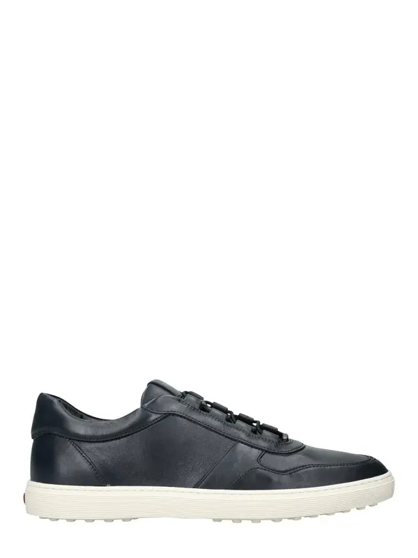 TOD'S Leather Elastic Cassetta Sneakers - Navy