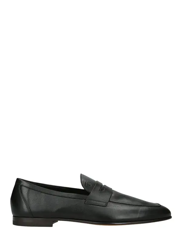 TOD'S Mocassino Leather Loafers - Black