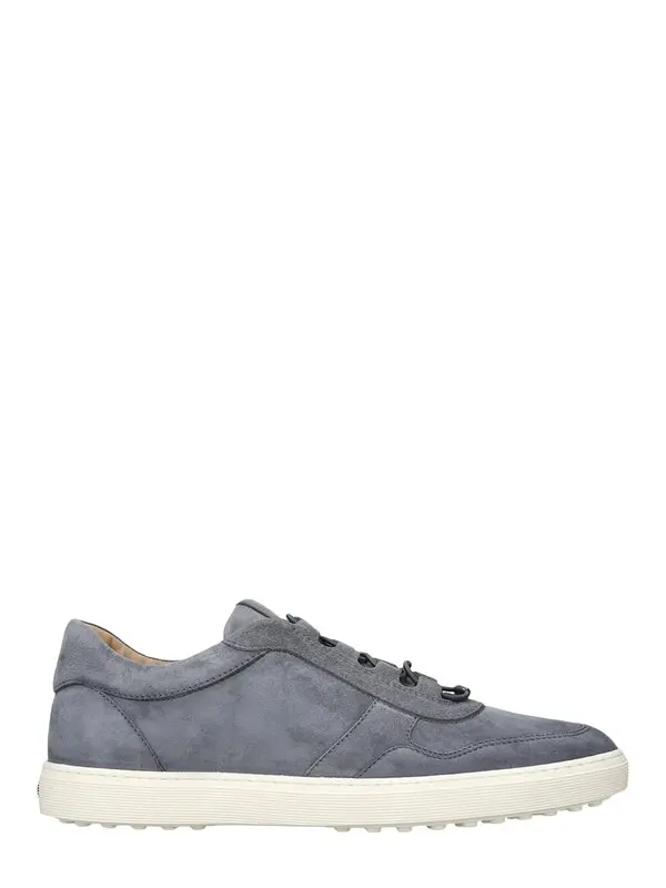 TOD'S Leather Elastic Cassetta Sneakers - Blue