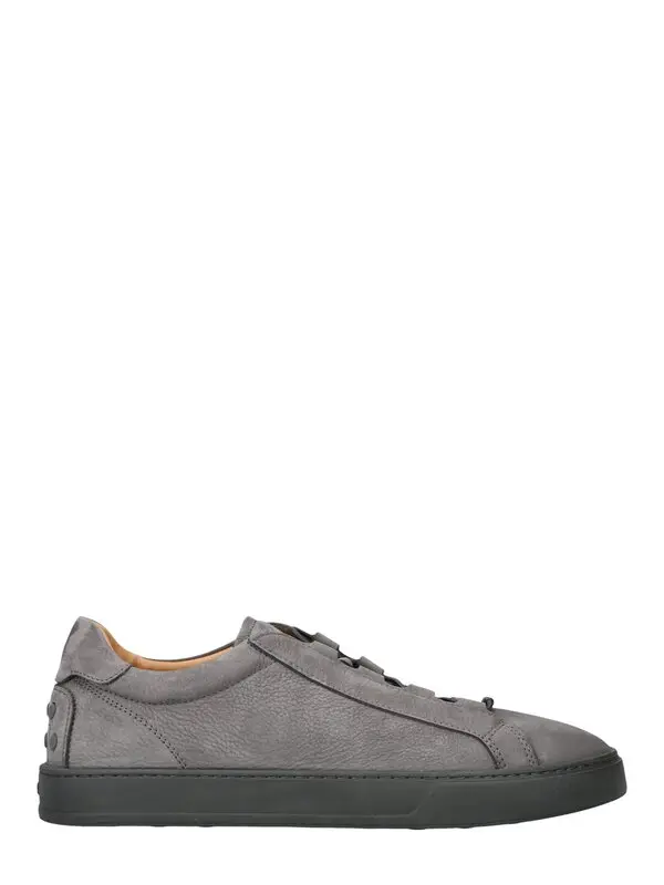 TOD'S Leather Elastic Cassetta Sneakers - Grey