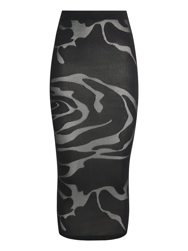 Wolford Rose Shadow Skirt - Black