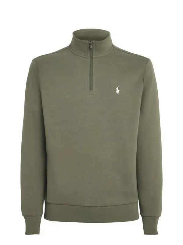 Polo Ralph Lauren Cotton Quarter-zip Sweatshirt - Green