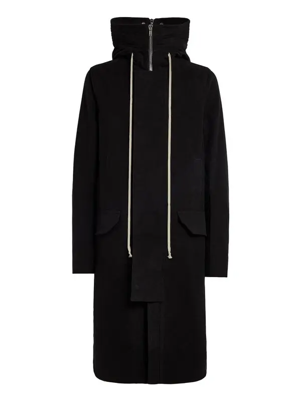 Rick Owens Longline Padded Megaparka Coat - Black