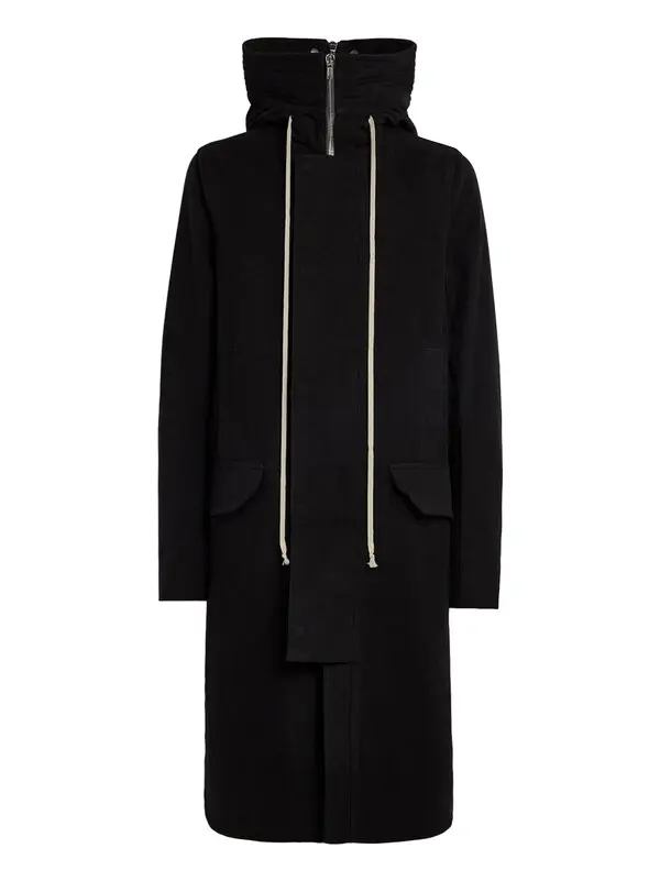 Rick Owens Longline Padded Megaparka Coat - Black