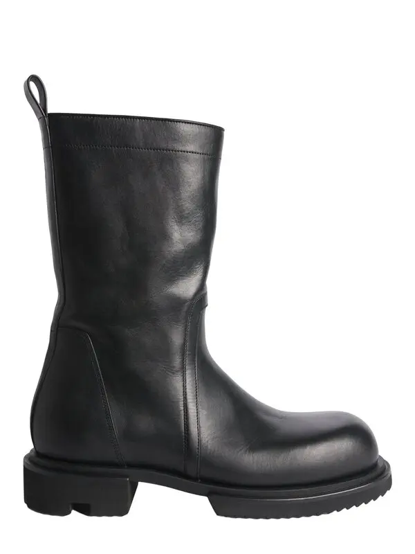 Rick Owens Calf Leather Creeper Gabe Ankle Boots - Black