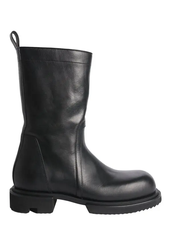 Rick Owens Calf Leather Creeper Gabe Ankle Boots - Black