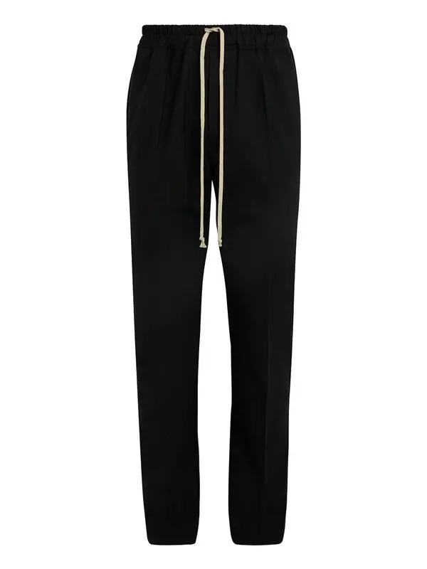 Rick Owens Slim Drawstring Trousers - Black